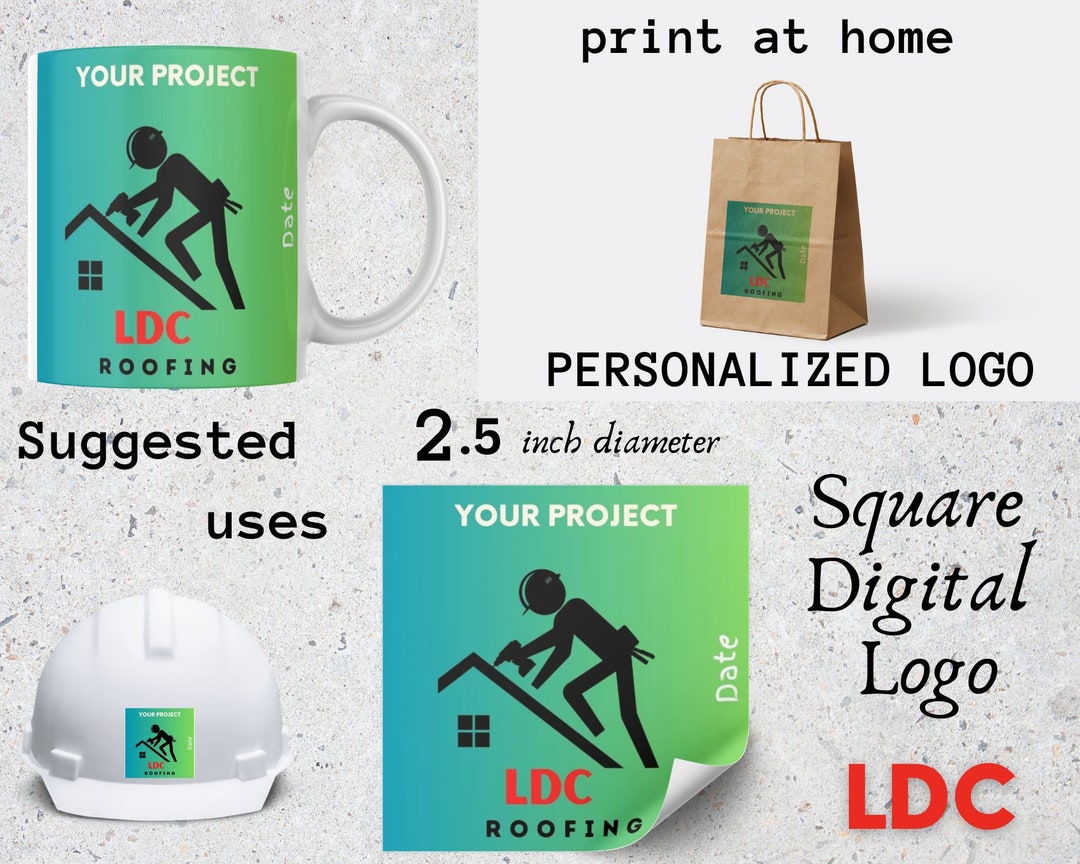 LDC Roofing Digital Personalized Logo 2.5 X 2.5 In - Etsy