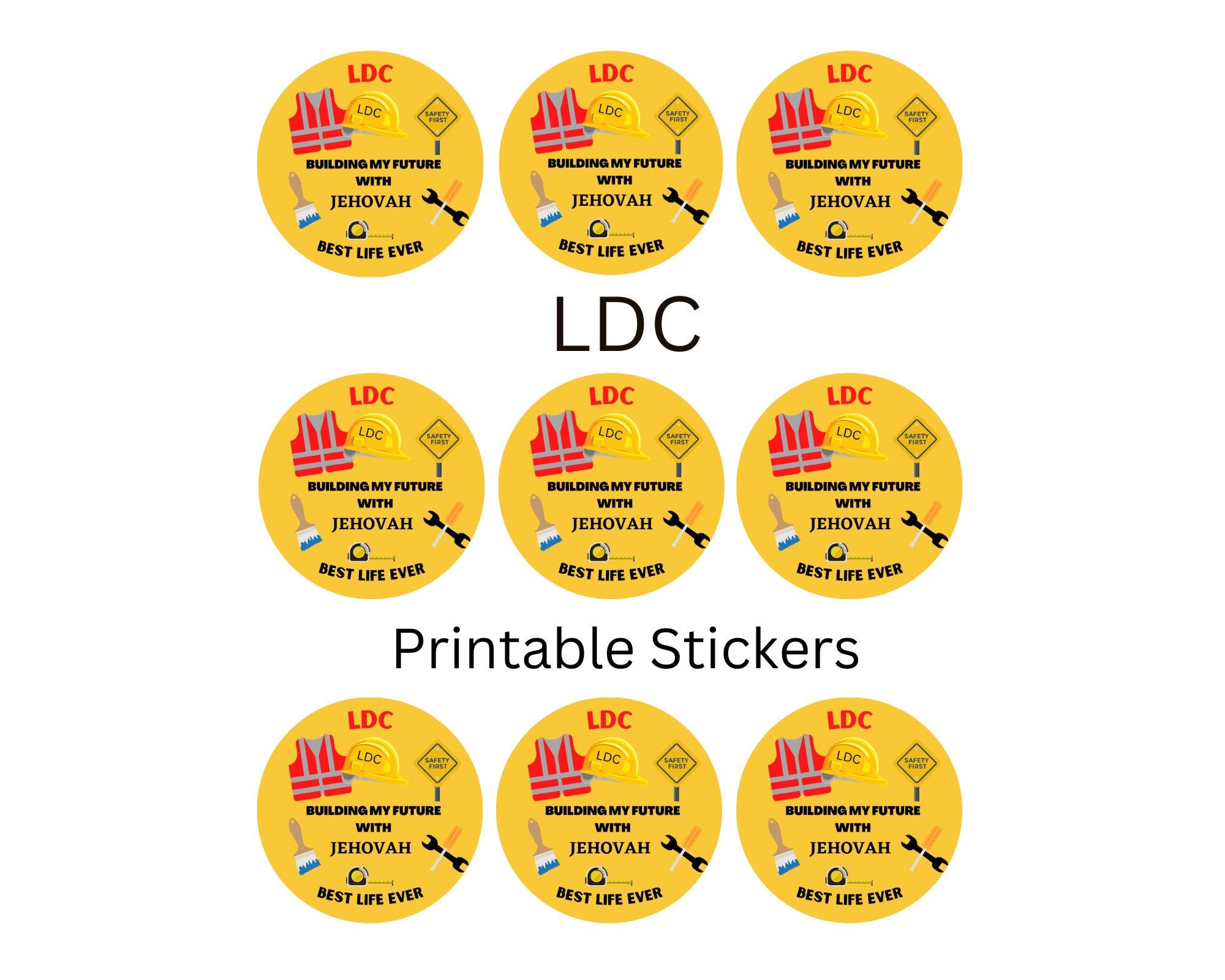 LDC Stickers Building My Future With Jehovah Digital - Etsy
