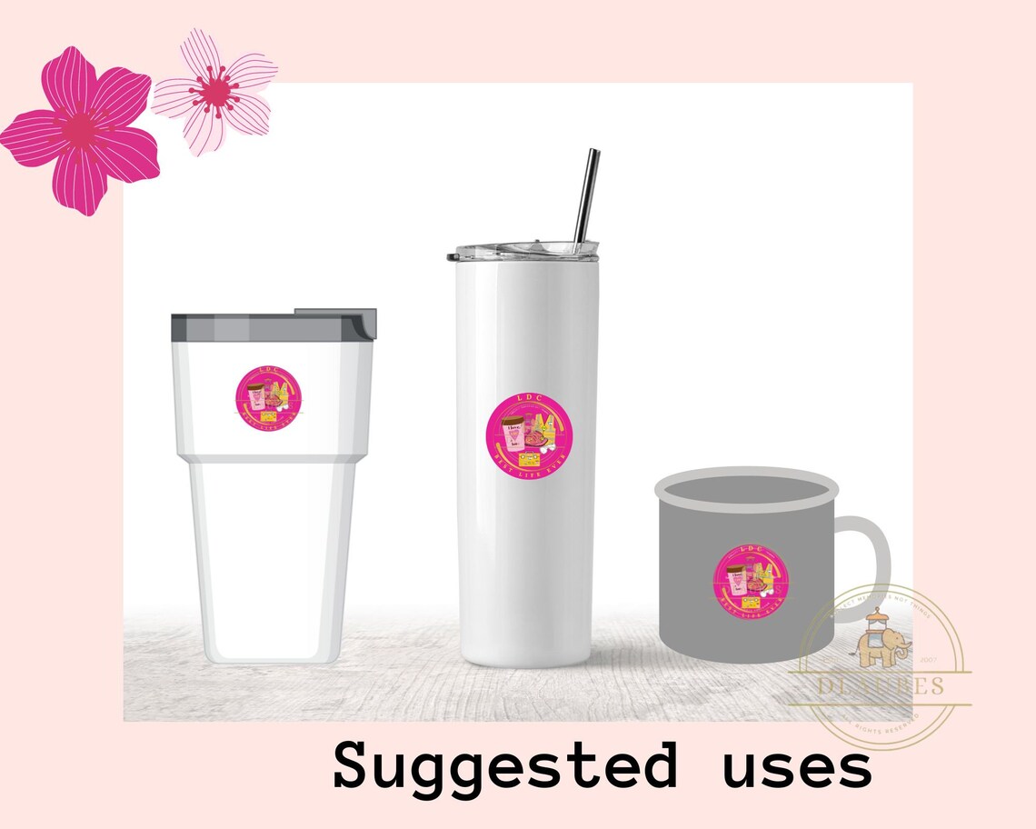 LDC 1.5 Inch Hot Pink Digital Sticker - Etsy