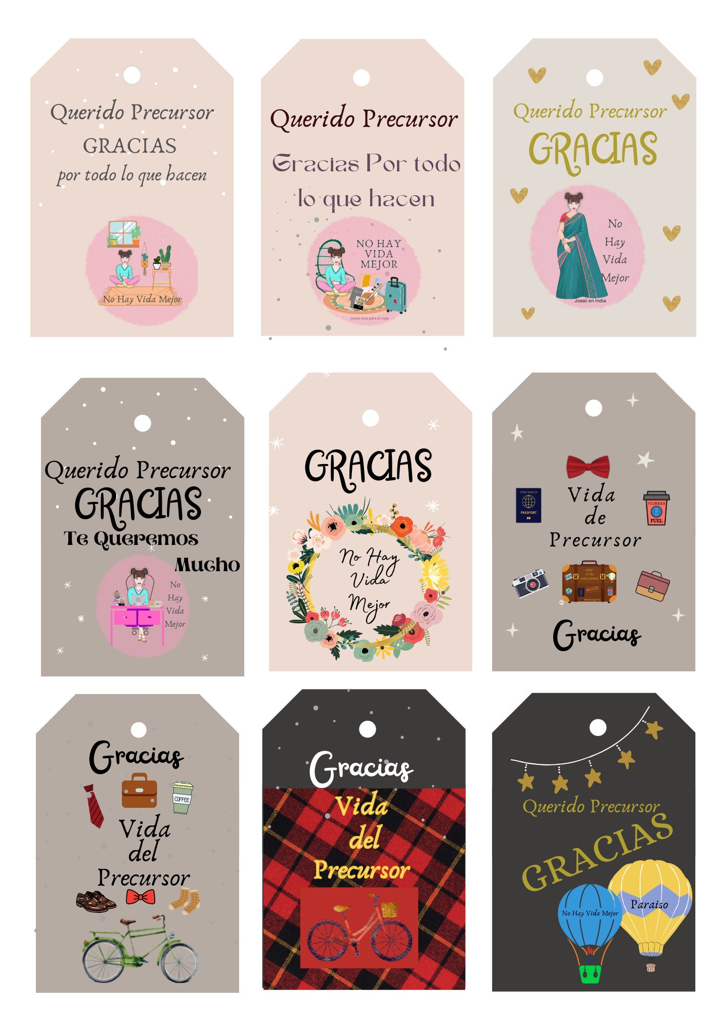 Pioneer Thank You Tag Spanish Tarjeta De Gracias - Etsy