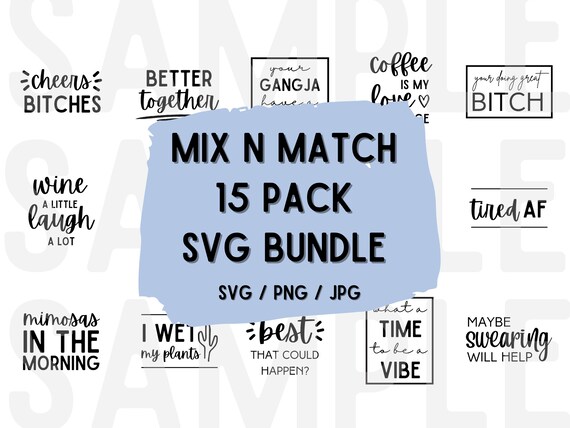 Mix N Match SVG Bundle Cut Files Cricut Random Bundle | Etsy