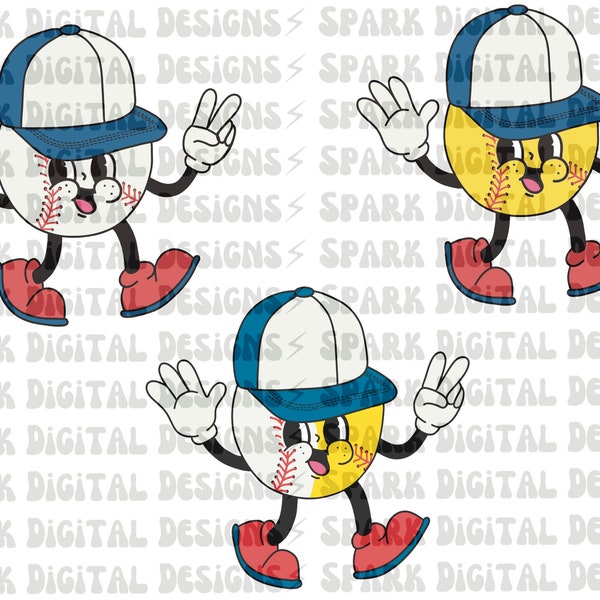 Half Baseball Half Softball Png - Etsy