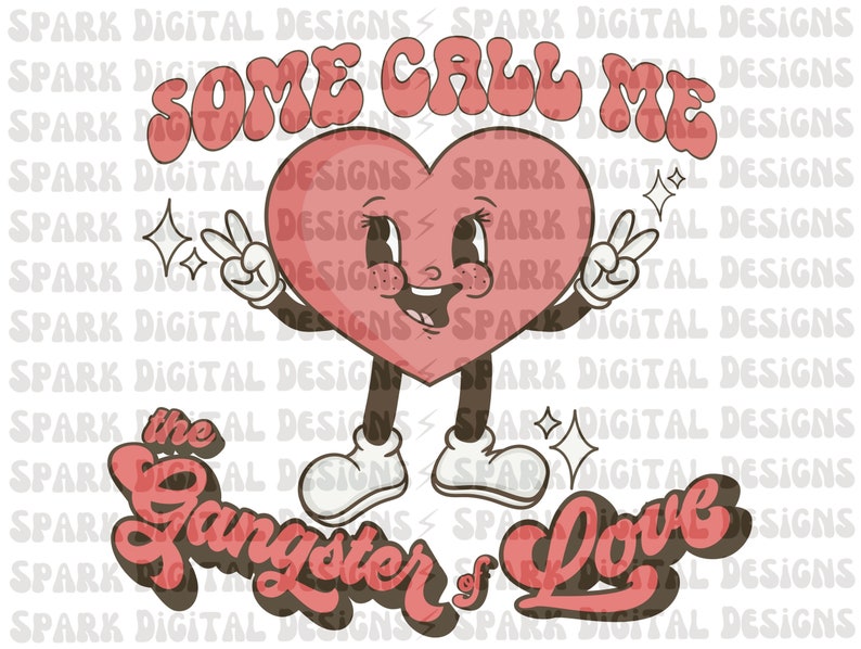 Gangster of Love Png Valentines Day Png Retro Valentine Png - Etsy