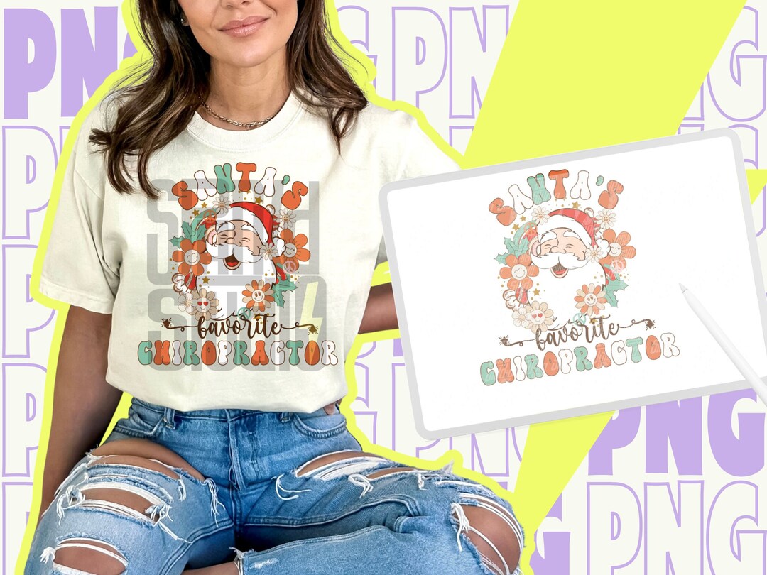 Santa's Favorite Chiropractor Png, Very Merry Chiropractor Png, Retro ...