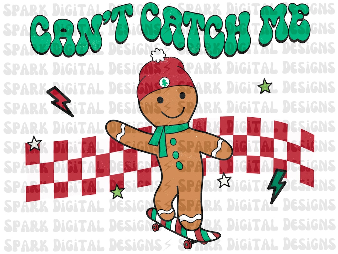 Cant Catch Me Gingerbread Png Retro Christmas Png - Etsy Australia