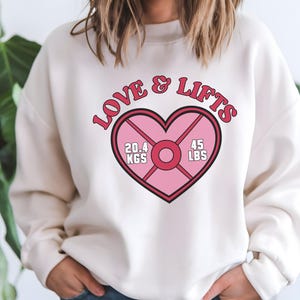 Love & Lifts Png, Valentines Day Gym Sublimation Design, Barbell ...