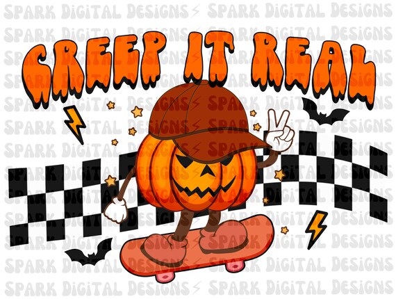 Retro Halloween Png Halloween Png Creep It Real Png Pumpkin - Etsy