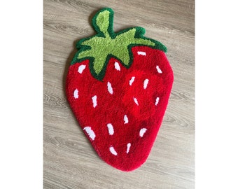 Tufted Strawberry Rug - Etsy