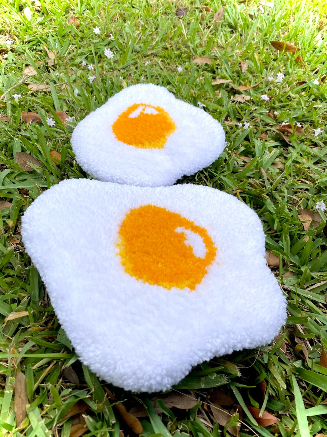 Tufted Egg Coasters , Hand Tufted Mug Rugs , Catch All Rug , Wall ...