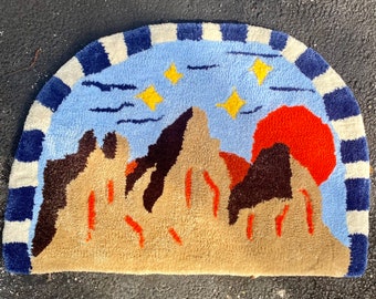 Tufted Mountain Rug - Etsy