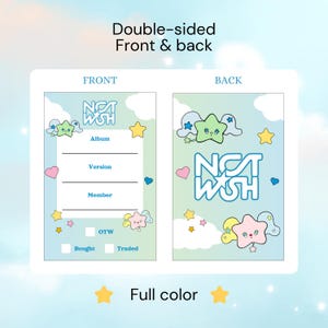 Kpop Photocard Placeholders NCT Wish Wichu PC Binder Filler Collection ...