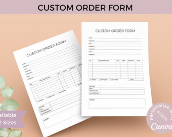 Editable Embroidery Order Form Template for Embroidery Business Order ...