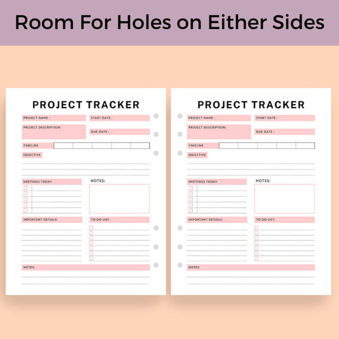 Printable Project Tracker for Project Planner Printable Project ...