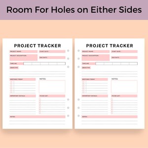 Printable Project Tracker for Project Planner Printable Project ...
