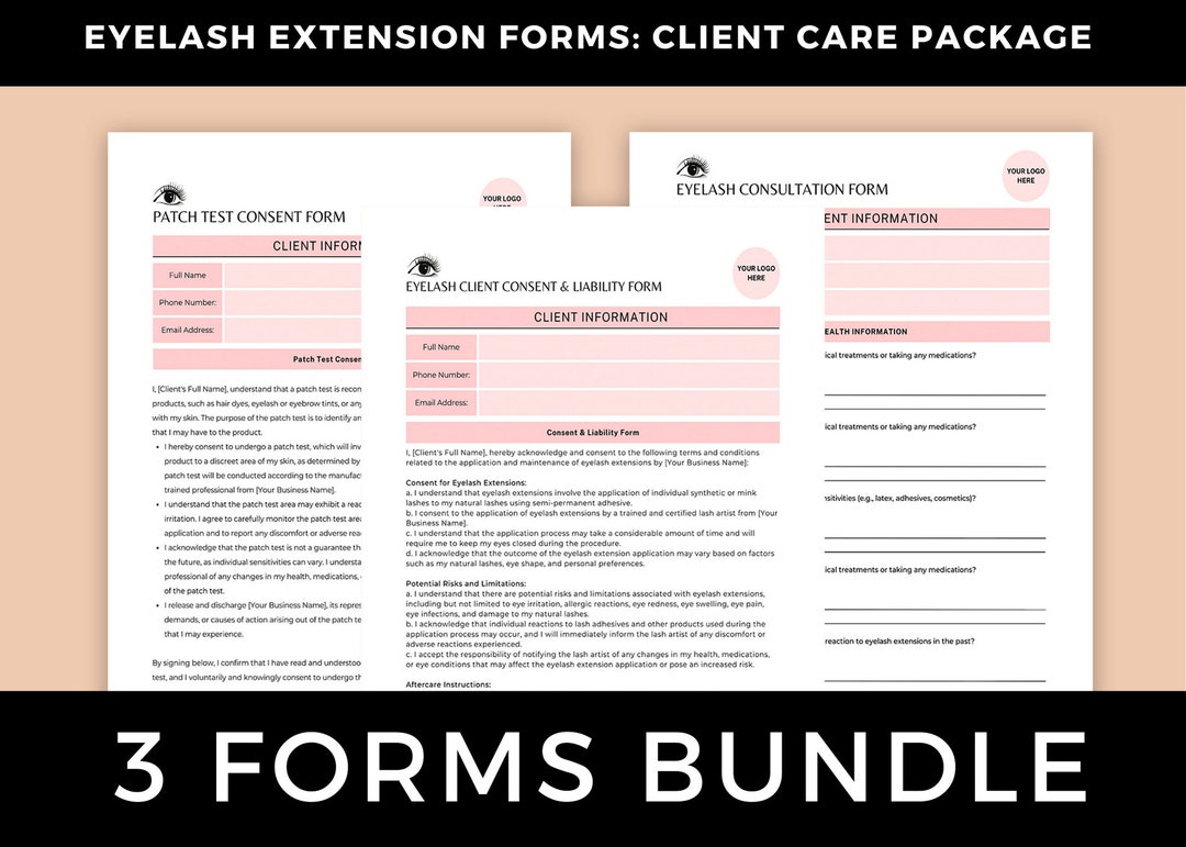 Eyelash Extension Forms Lash Extension Forms Esthetician Consultation ...