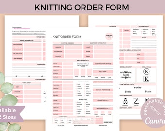 Editable Embroidery Order Form Template for Embroidery Business Order ...