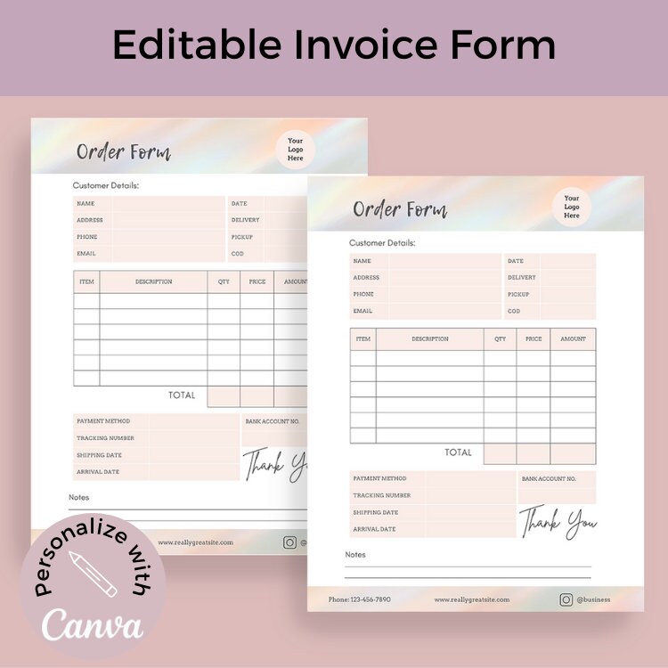 Printable Invoice Template for Small Business Invoice Template Generic ...