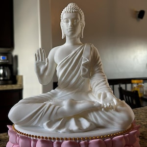 Protection Buddha Statue - 3D Printed Overcoming Fear Buddha Figurine ...