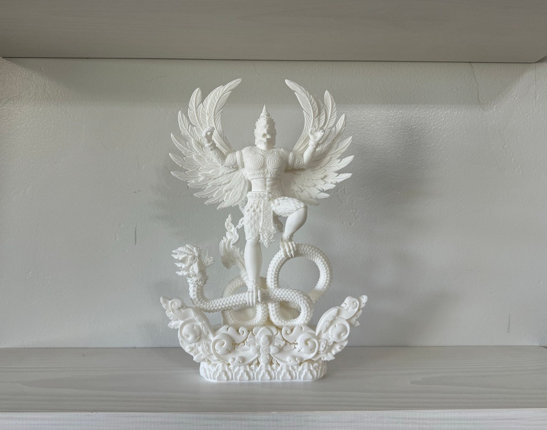 Handcrafted 3D Printed Garuda Statue Defeating Naga - Banteay Srei ...