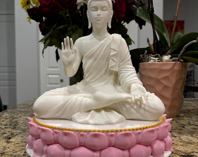 Protection Buddha Statue - 3D Printed Overcoming Fear Buddha Figurine ...