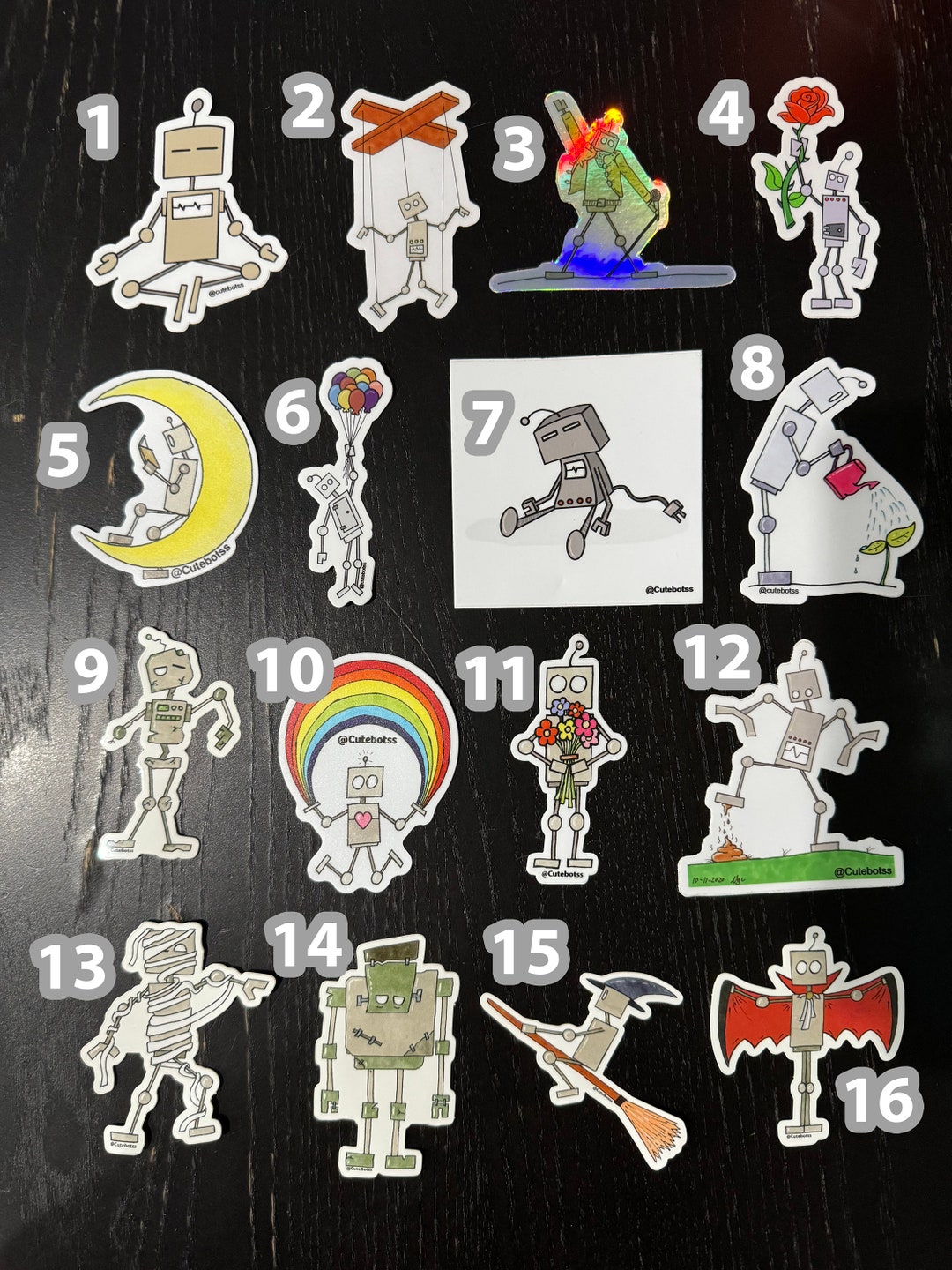Cutbots Stickers - Choose 1-10, Vinyl and Waterproof, Multiple Designs ...