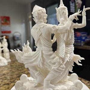 Cambodian Sovan Maccha and Hanuman Statue | Khmer Mythology Art | 3D ...
