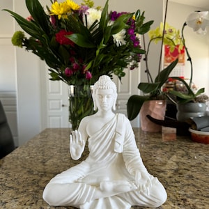 Protection Buddha Statue - 3D Printed Overcoming Fear Buddha Figurine ...