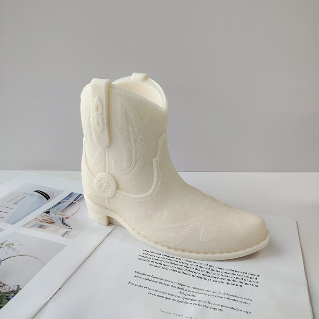 Trendy Cowboy / Cowgirl Boot Silicone Mold for Candle Making, Food ...