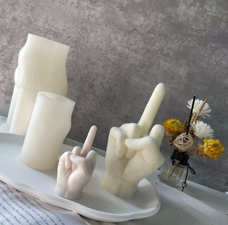 Middle Finger Silicone Candle Mold - Etsy