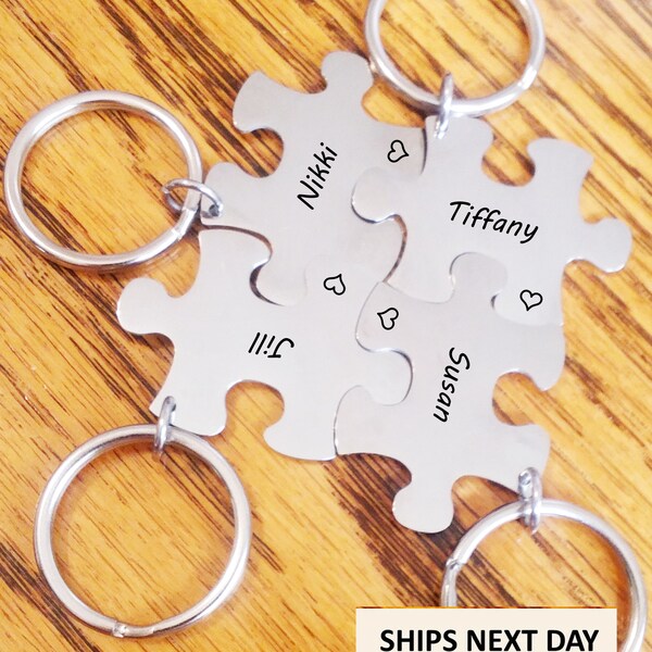 Puzzle Key Chains - Etsy