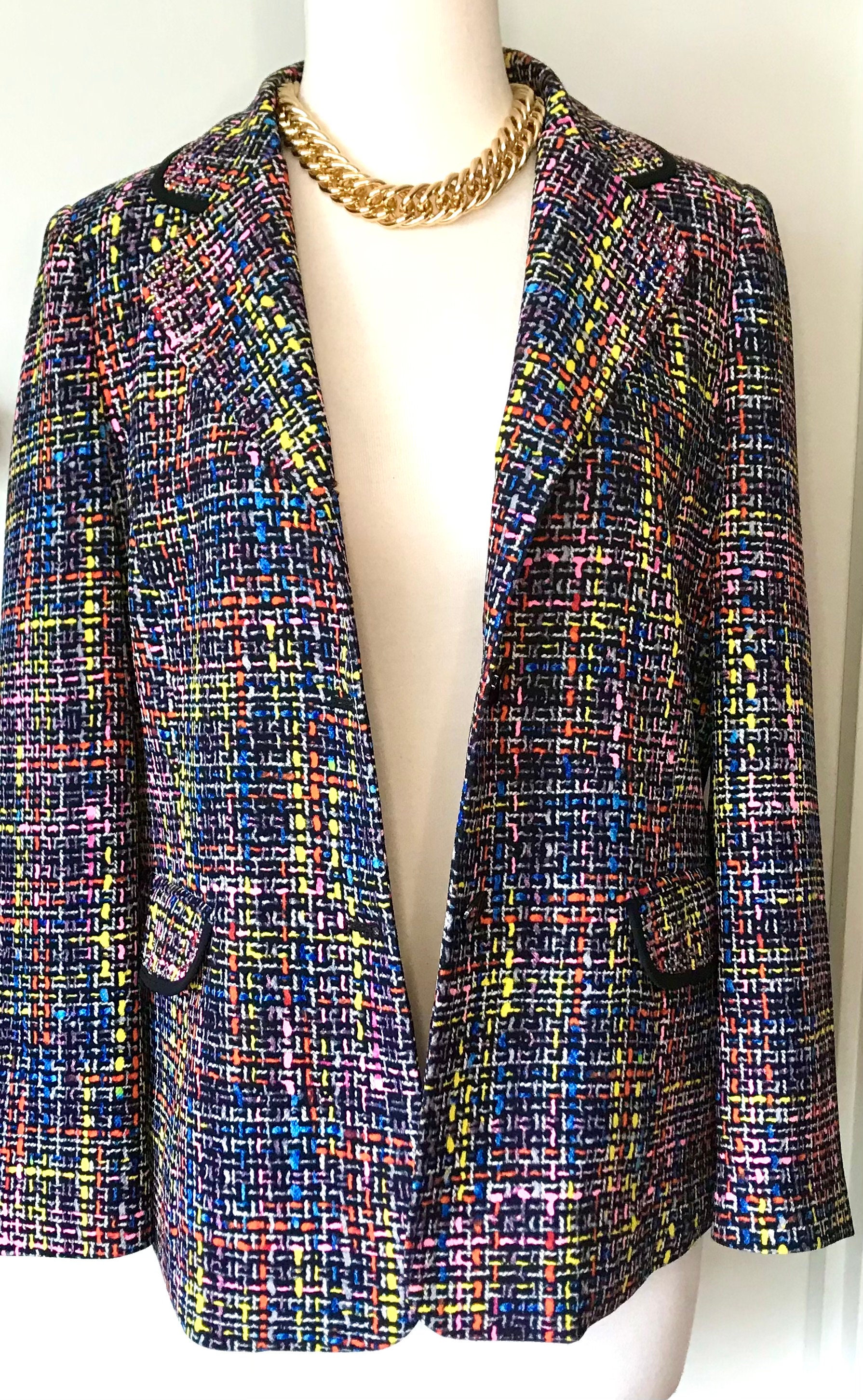 Quality Vintage Tweed Jacket Italian Designer Jacket Vintage Fashion ...