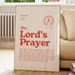 The Lord's Prayer Retro Christian Wall Art Minimalist Christian Poster ...
