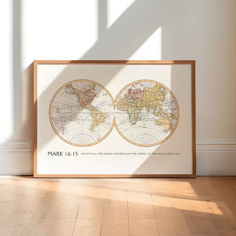 Christian Map Poster - Etsy