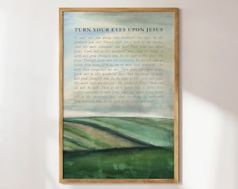 Turn Your Eyes Upon Jesus Printable, Hymn Print, Bible Verse, Christian ...
