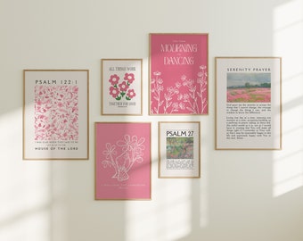 Vintage Faith Christian Wall Art Bundle Eclectic Summer Posters Gallery ...