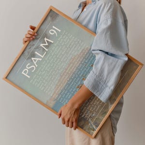 Psalm 91 Christian Wall Art Scripture Poster Bible Verse Wall Art ...