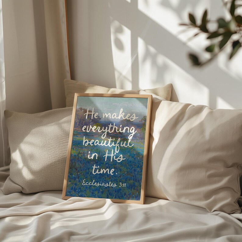 Ecclesiastes 3:11 Christian Wall Art Bible Verse Wall Art Scripture ...