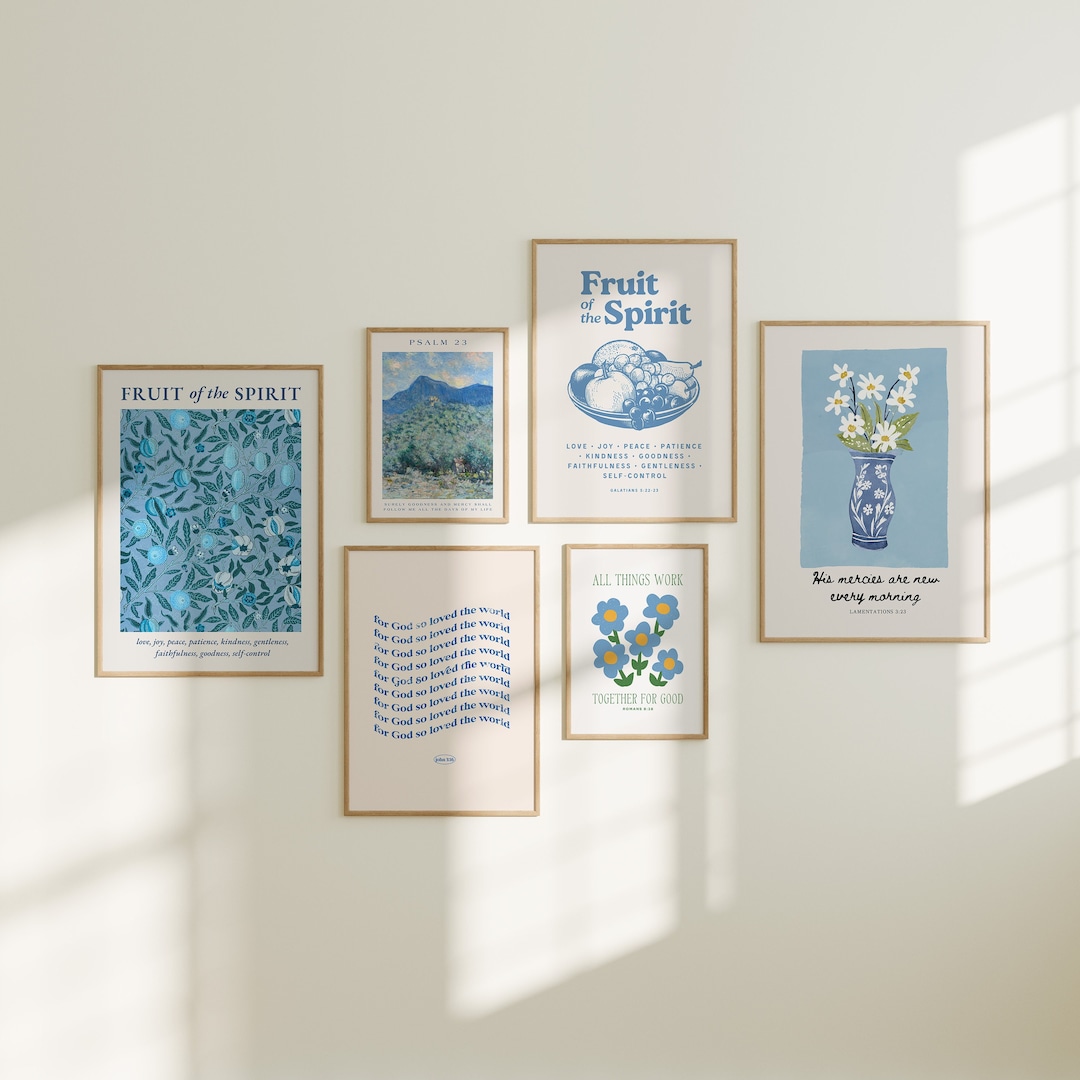 Christian Wall Art Value Bundle Colorful Gallery Wall Set Vintage ...