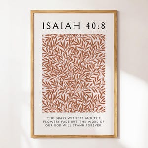 Isaiah 40:8 Christian Wall Art Bible Verse Quote Fall Wall Art ...