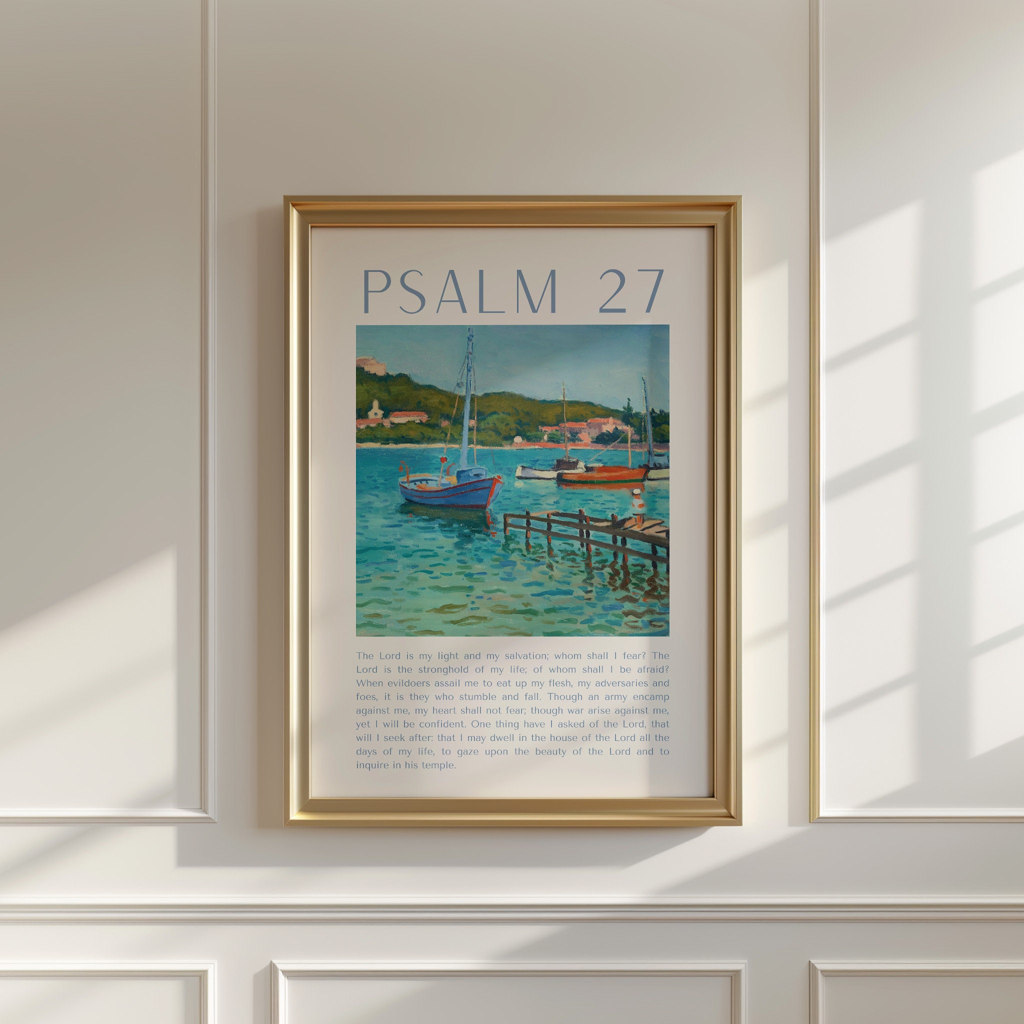 Psalm 27 Beachy Print: Christian Tropical Wall Art (digital Download ...