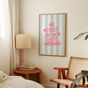 His Mercies Are New, Christian Wall Art, Printable Bible Verse Wall Art ...