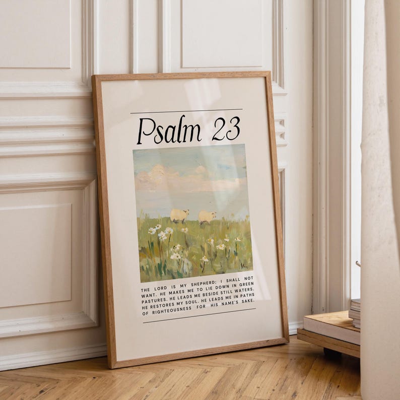 Psalm 23 Vintage Farmhouse Print (digital Download) V584 - Etsy