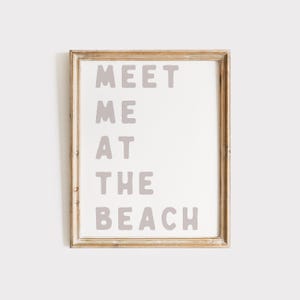 Meet Me at the Beach Poster, Beachy Wall Art Print, Coastal Wall Art ...