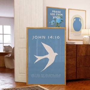 Bible Verse Bundle in Blue for Christian Housewarming Gift for Sunday ...