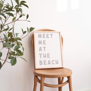 Meet Me at the Beach Poster, Beachy Wall Art Print, Coastal Wall Art ...