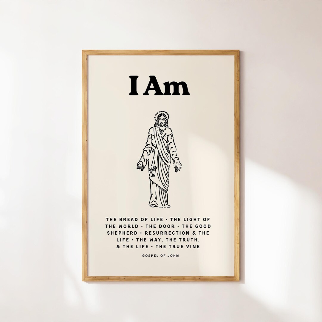 Names of God Poster, Jesus Art, Bible Verse Wall Art, Christian Wall ...