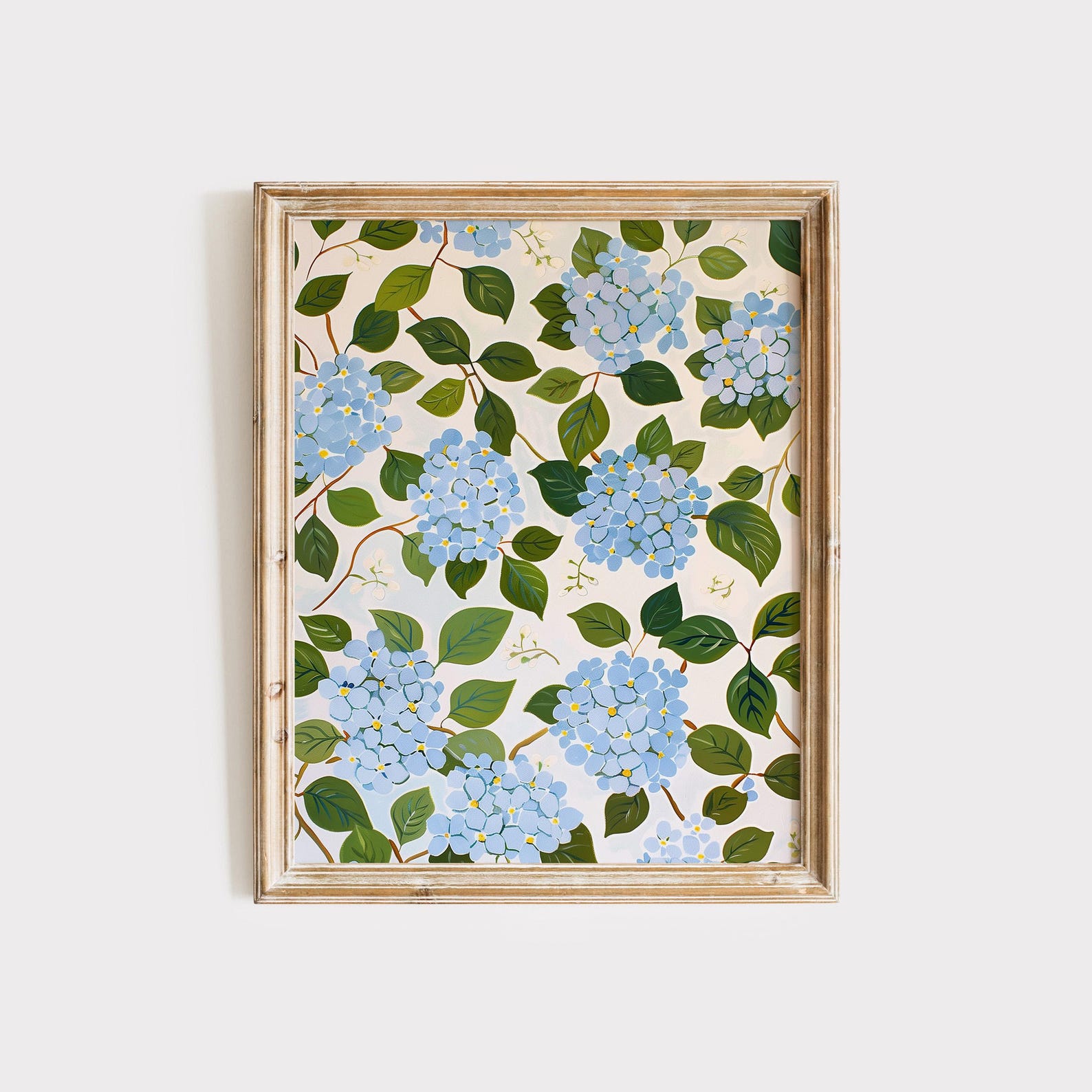 Hydrangea Flower Print: Coastal Blue Wall Art (digital Download) - Etsy