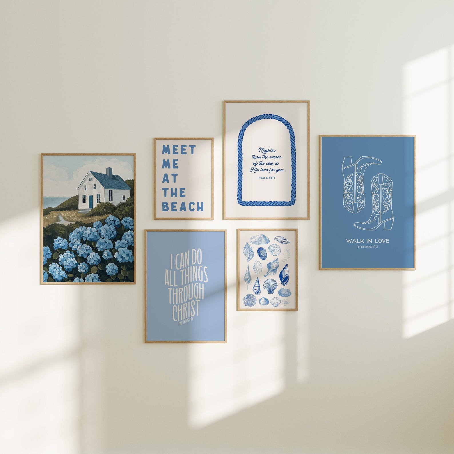 Coastal Christian Wall Art Mega Bundle: Bible Verse Prints (digital ...