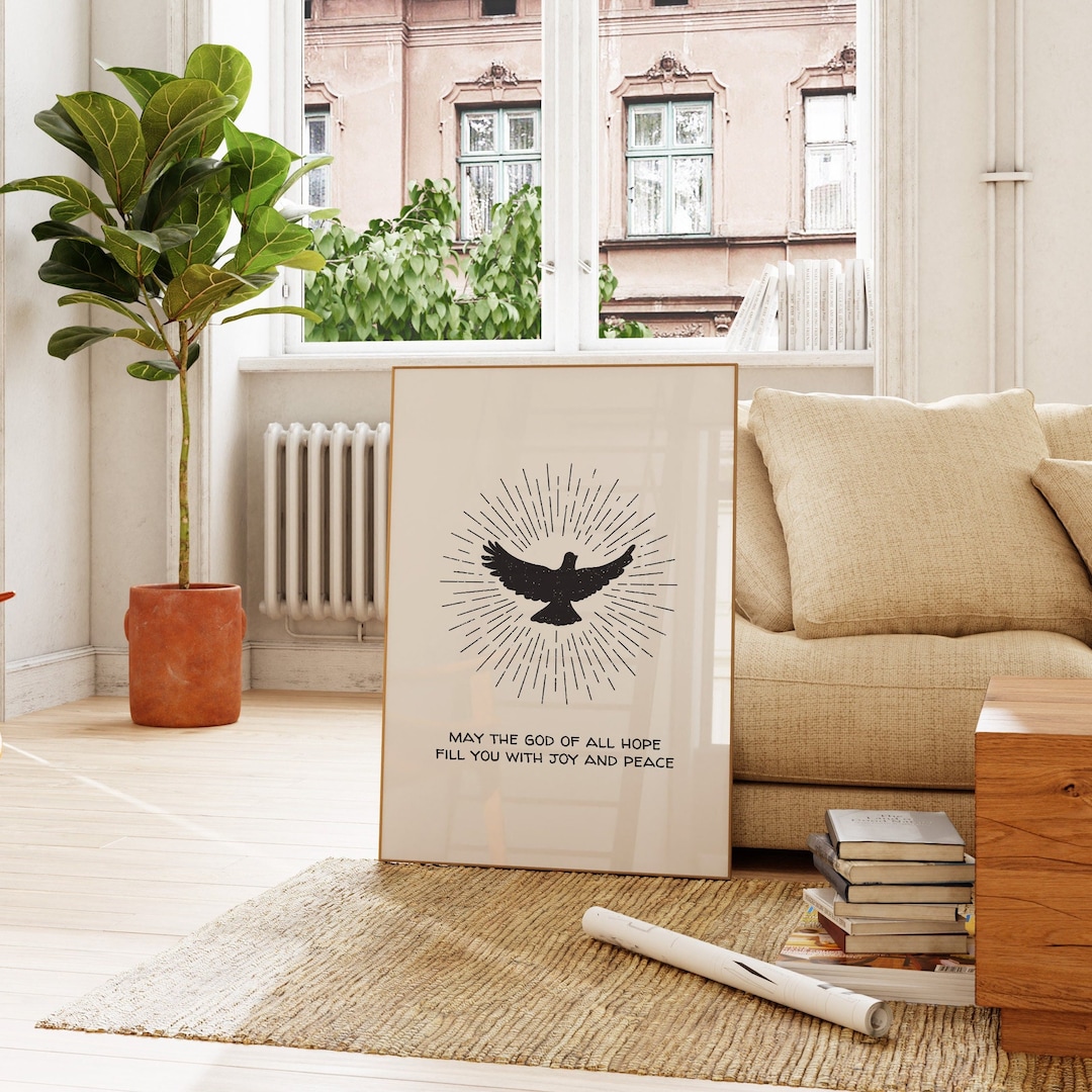 Christian Wall Art Romans 15:13 Digital Download Bible Verse Wall Decor ...