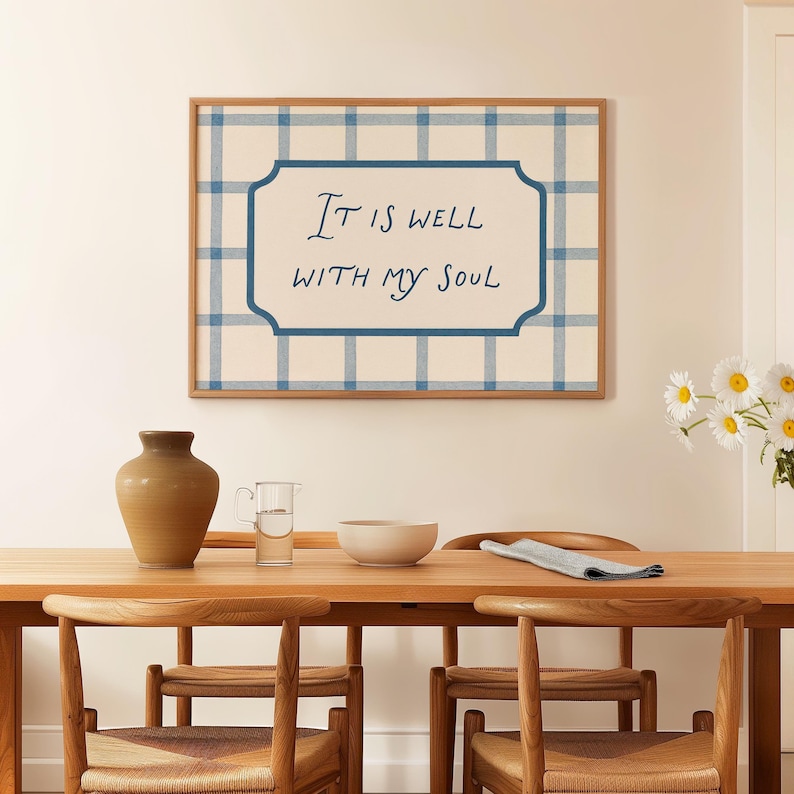 Christian Wall Art Printable - It is Well With My Soul, Rustic ...